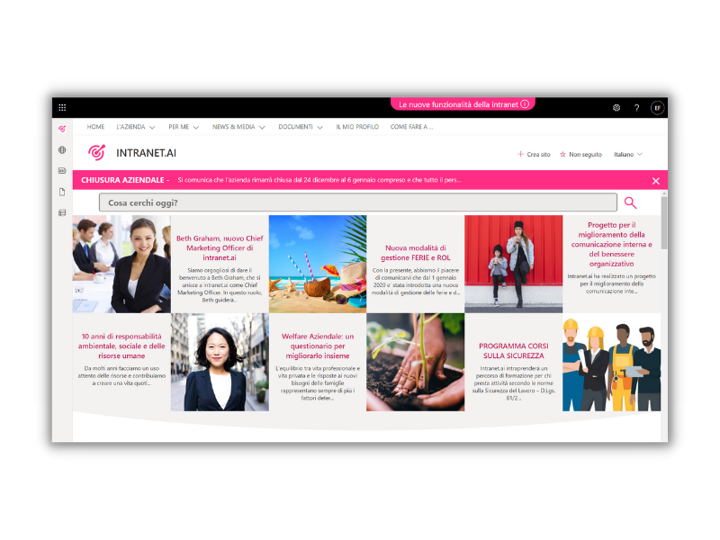 Servizi intranet per ottimizzare il portale aziendale