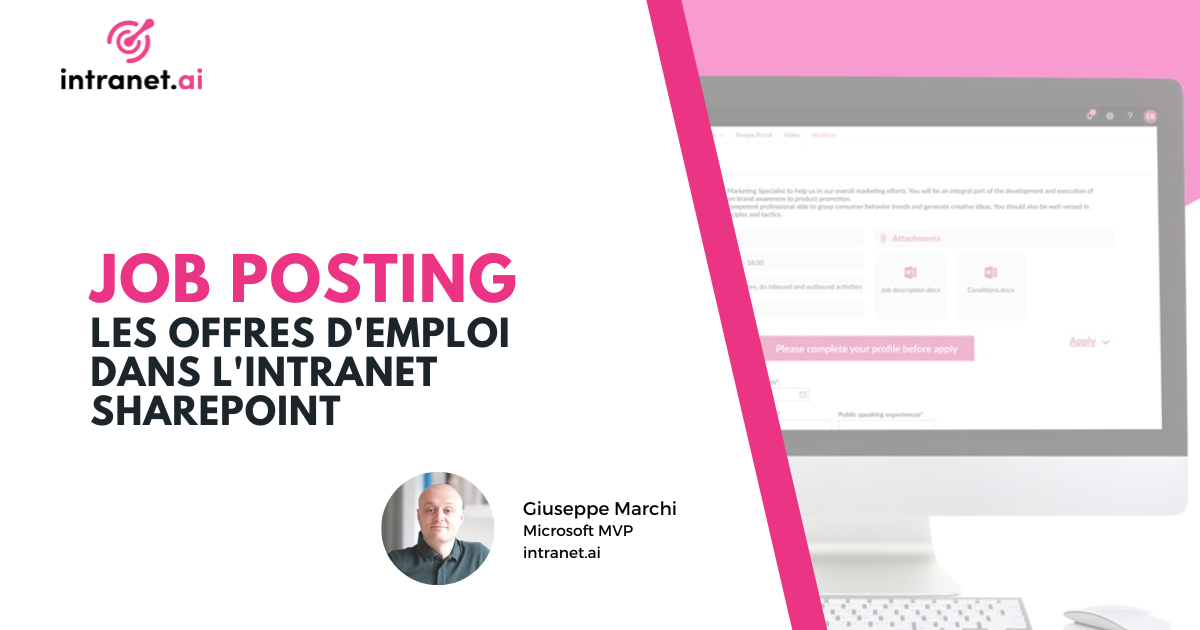 Job posting : Les offres d'emploi dans l'intranet SharePoint