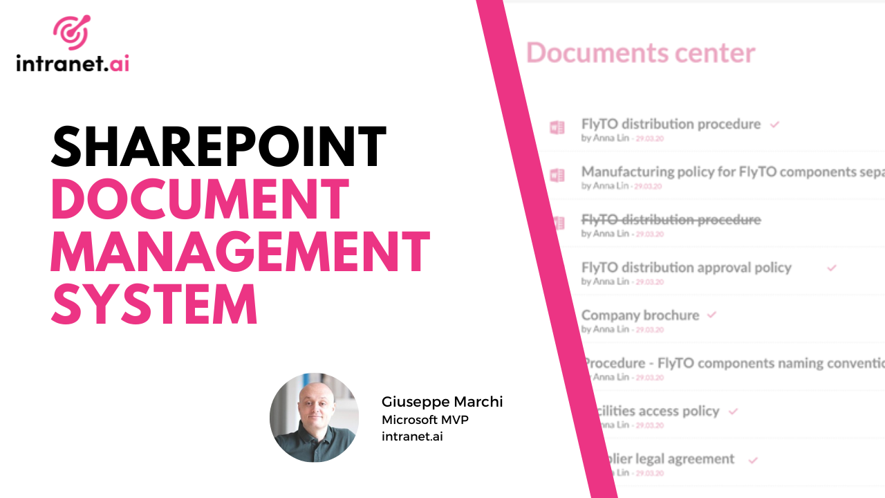 SharePoint Document Management: Manage company documents via intranet!